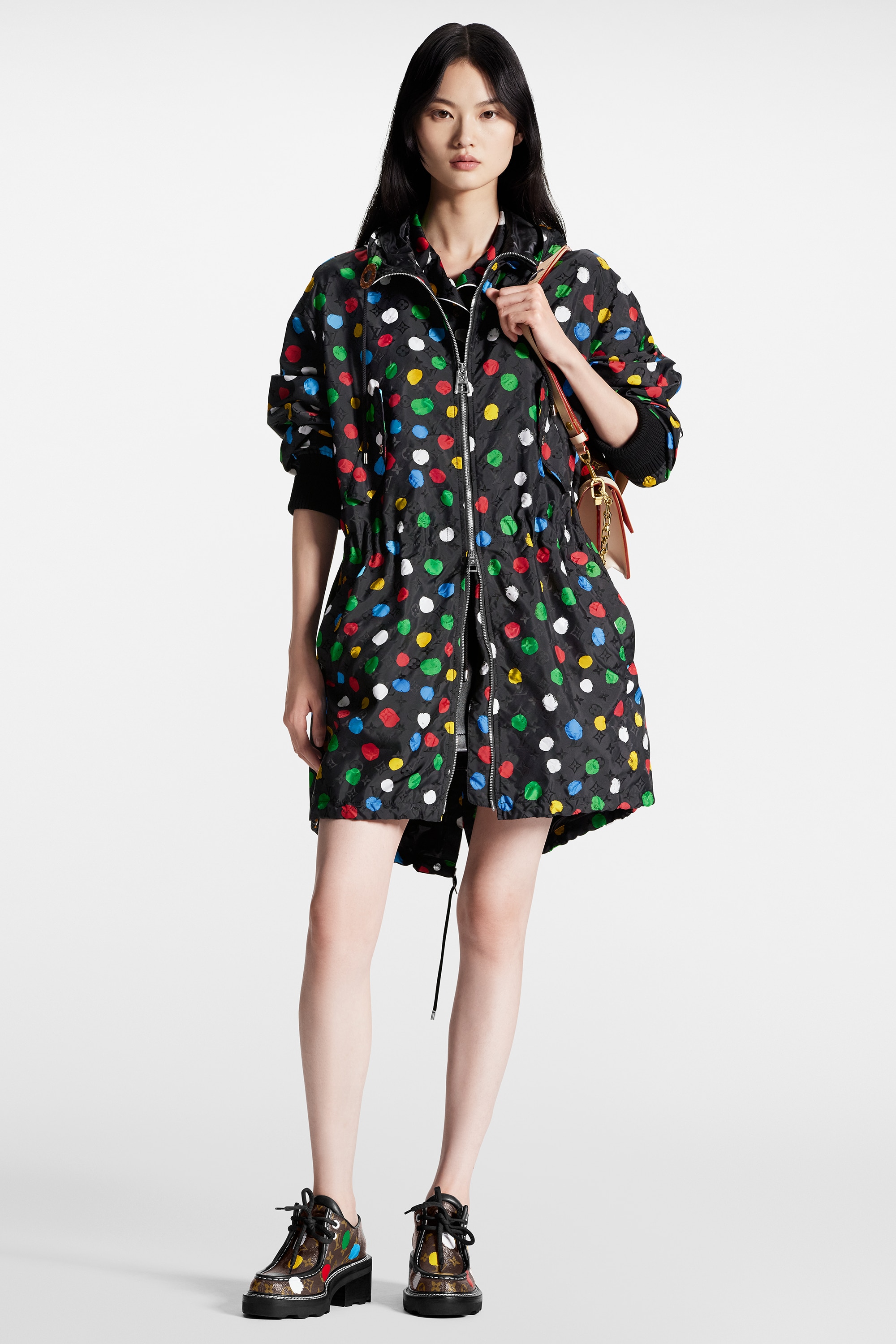 LV x YK Painted Dots Long Parka - Women - Ready-to-Wear | LOUIS VUITTON